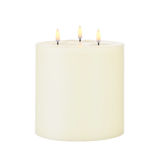 Uyuni LED Realistic Electronic Flame Wax Candle - Ivory - 6 x 7-in ...