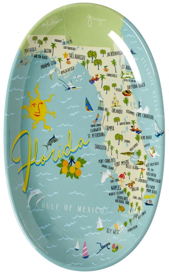 Florida Map Tidbit Tray – Mellow Monkey