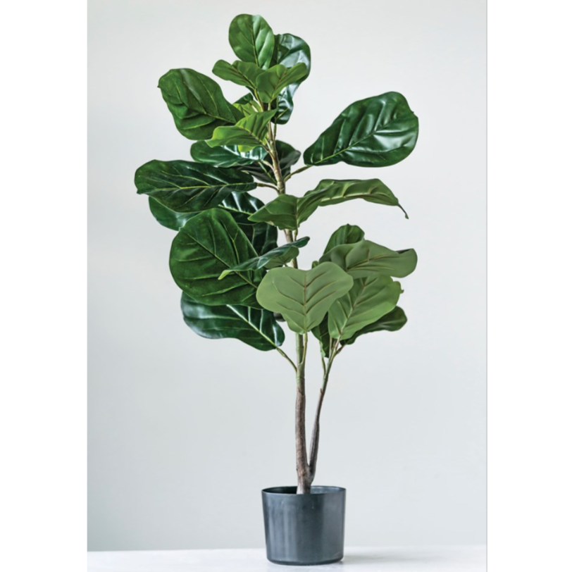 Potted Faux Fiddle Fig Leaf Plant - 36-in. – Mellow Monkey