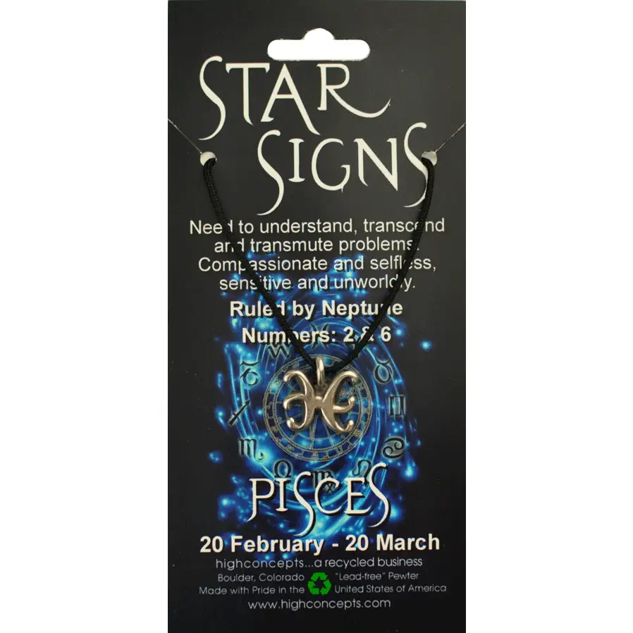 Star Sign Pewter Charm Necklace – Mellow Monkey