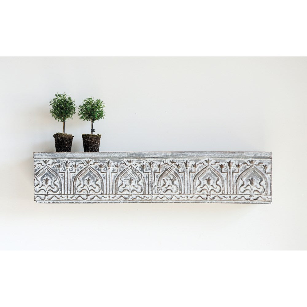 Distressed Zinc Finish Wall Shelf 41-3/4-in DA9176 Creative Co-op ...