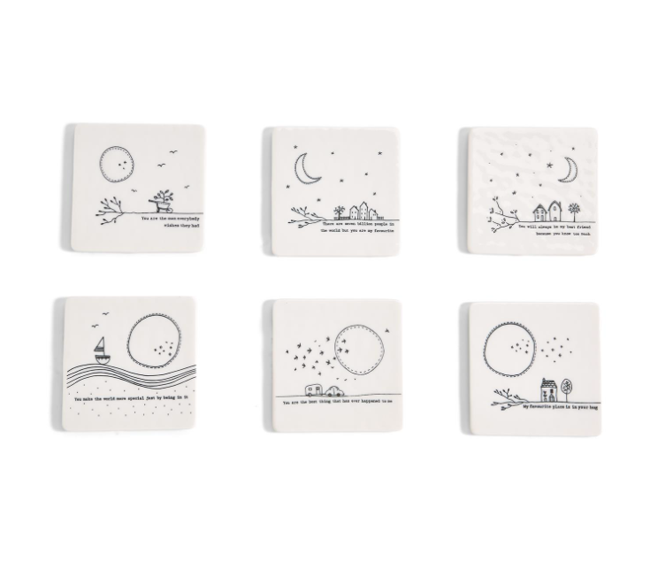 Inspirational Porcelain Coasters - 4-in Square – Mellow Monkey